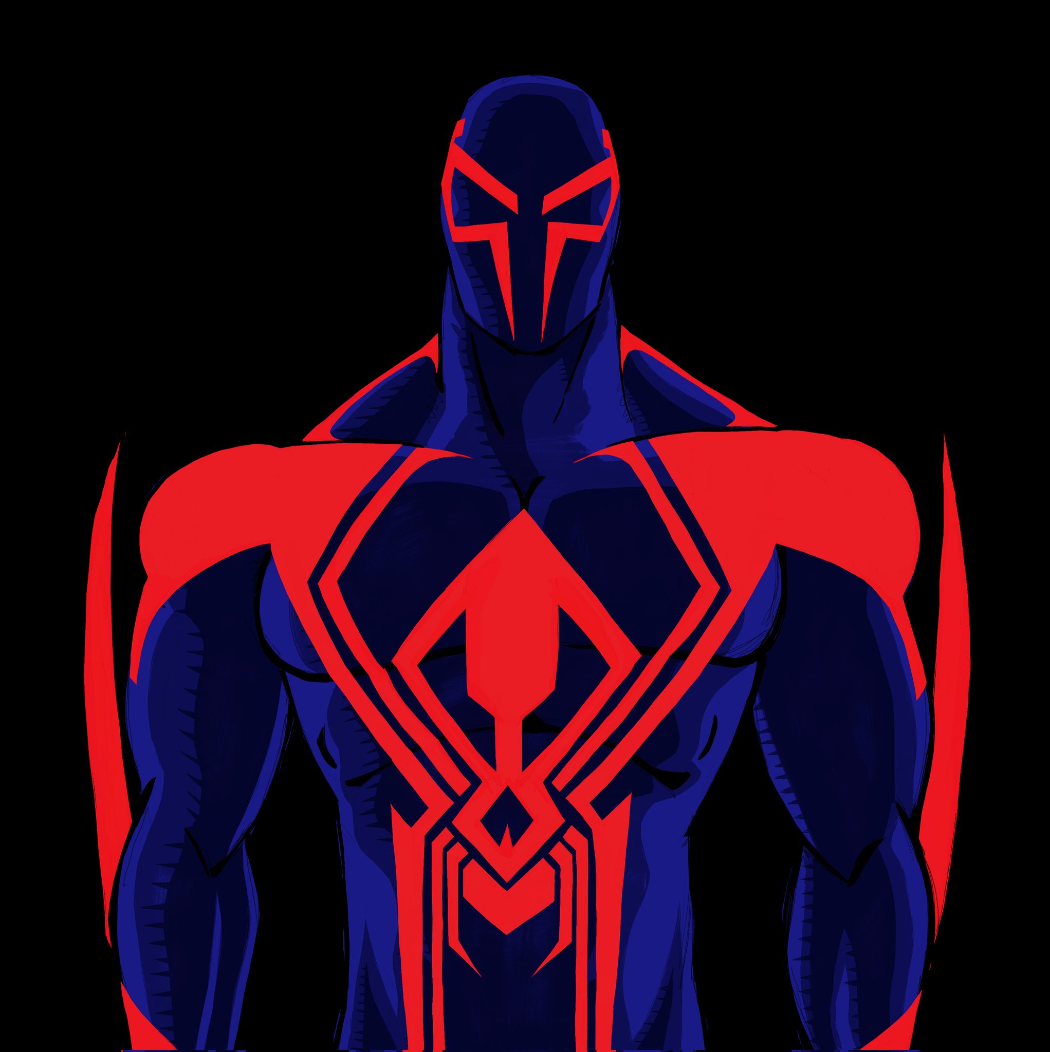 How To Draw Spiderman 2099 Face