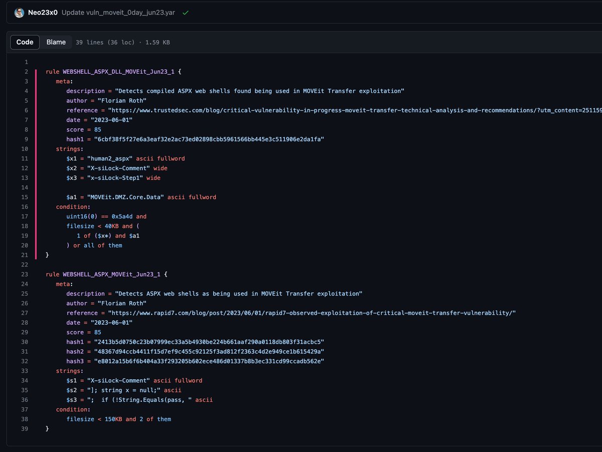 Florian Roth on Twitter: "I added another YARA rule for the compiled DLLs, which could still be ...