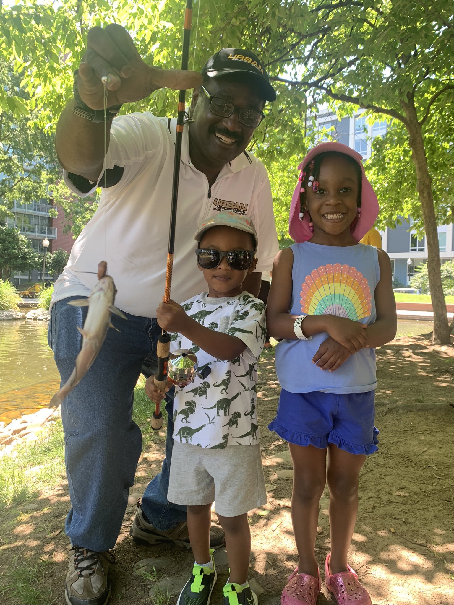 Black Family Fishing