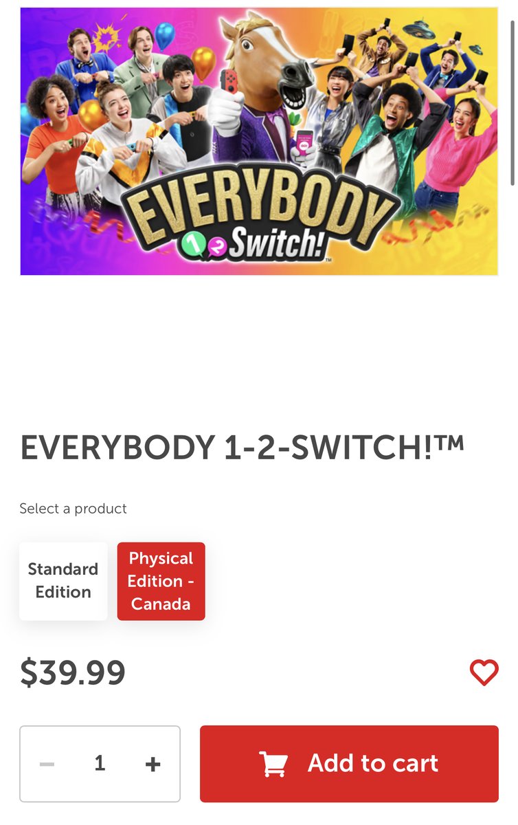 Lbabinz 🇨🇦 on Twitter: "EVERYBODY 1-2-SWITCH! Physical edition is up for preorder on the ...
