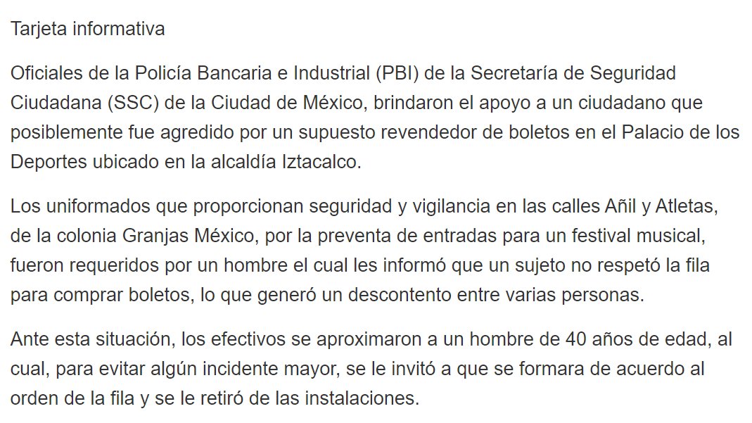 Fuerza Informativa Azteca on Twitter: "Por su parte, la @SSC_CDMX afirmó que elementos de la # ...