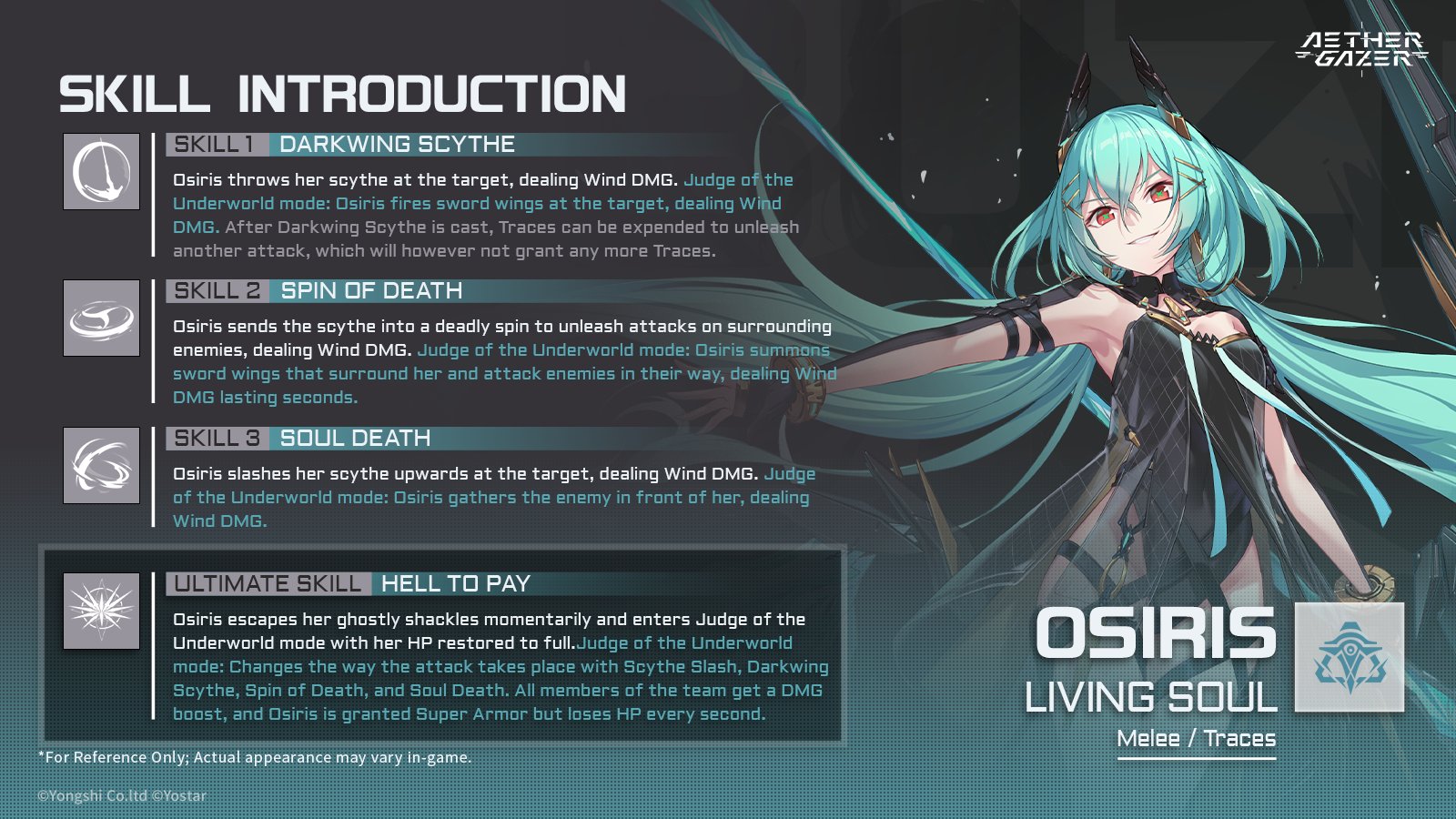 Aether Gazer on Twitter: "⚔ Skill Introduction // Living Soul - Osiris Position: Melee | Traces ...
