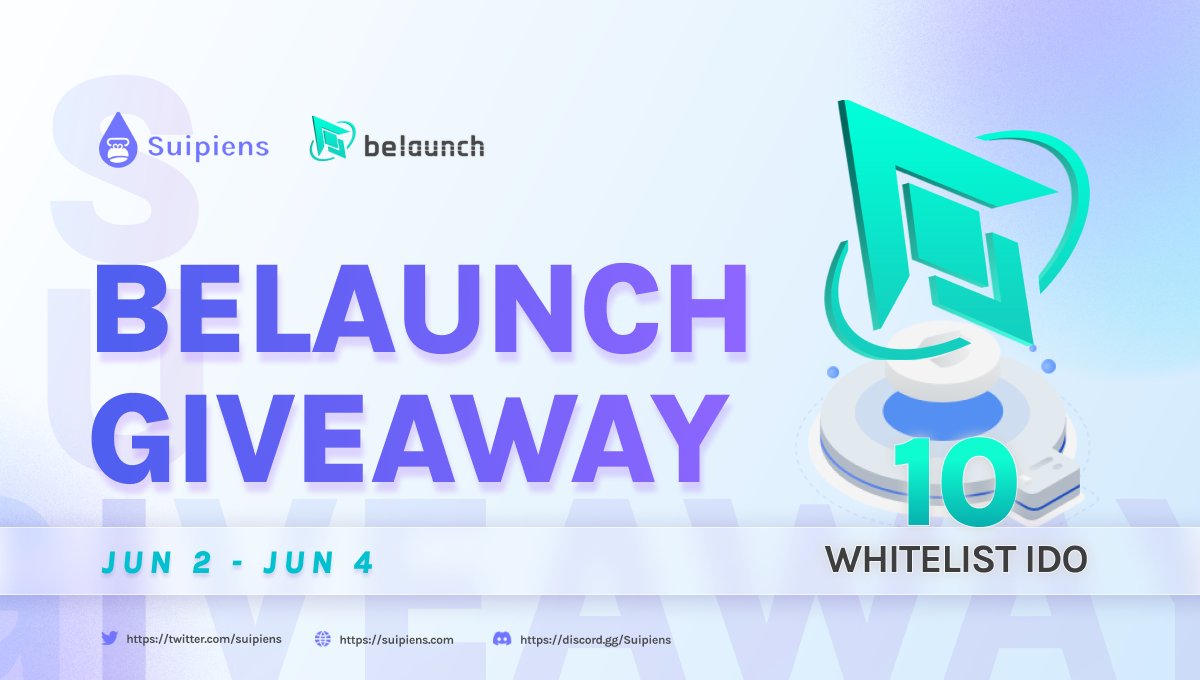 Suipiens 🦍💧 on Twitter: "🌊Suipiens x @BeLaunch_ 🔥 GIVEAWAY 🔥 🎁 10 Whitelist IDO💰 BeLaunch is ...