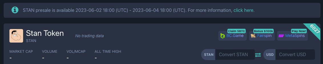 $Stan! on Twitter: "New listing, now on @LiveCoinWatch 🏆 Link : https://t.co/8Jc9AulzGE # ...