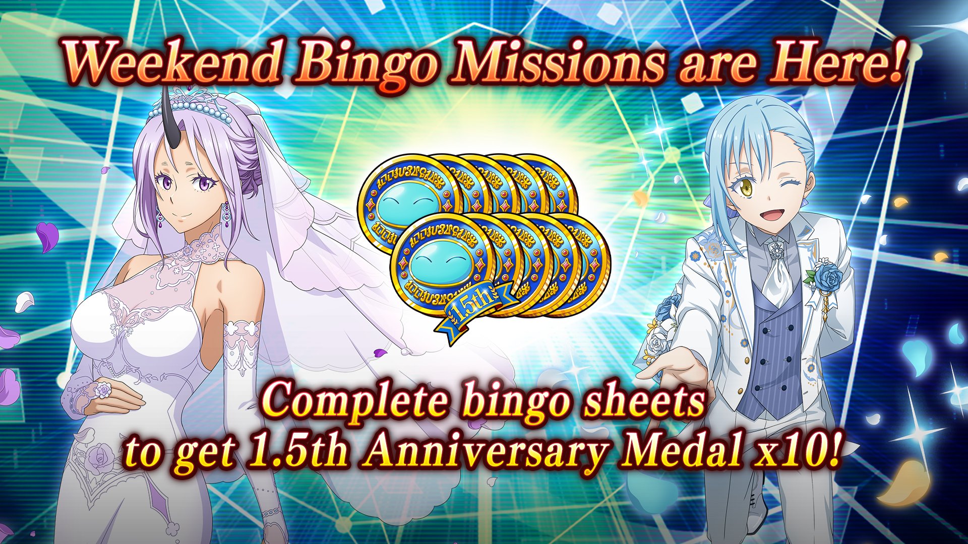 Slime - ISEKAI Memories on Twitter: "💥Weekend Bingo Missions are Here!💥 By clearing the Weekend ...