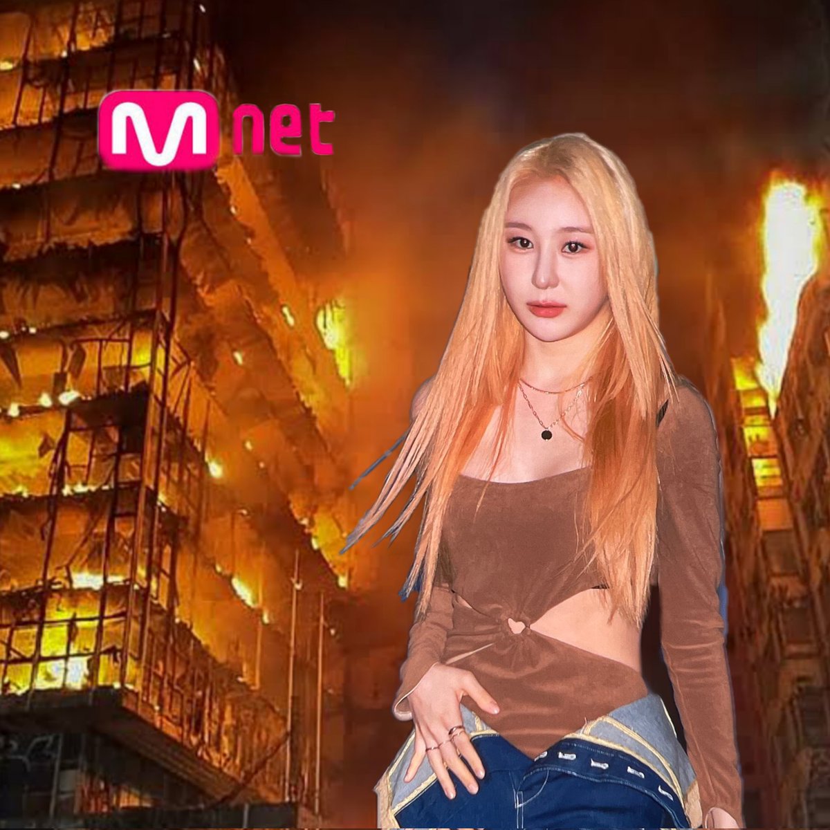 🐻‍ ️ ️Feather's_Chaerish🦋🍒 =OVER THE MOON= on Twitter: "CHAERISH TO MNET 🗑️ Another edit of mine ...