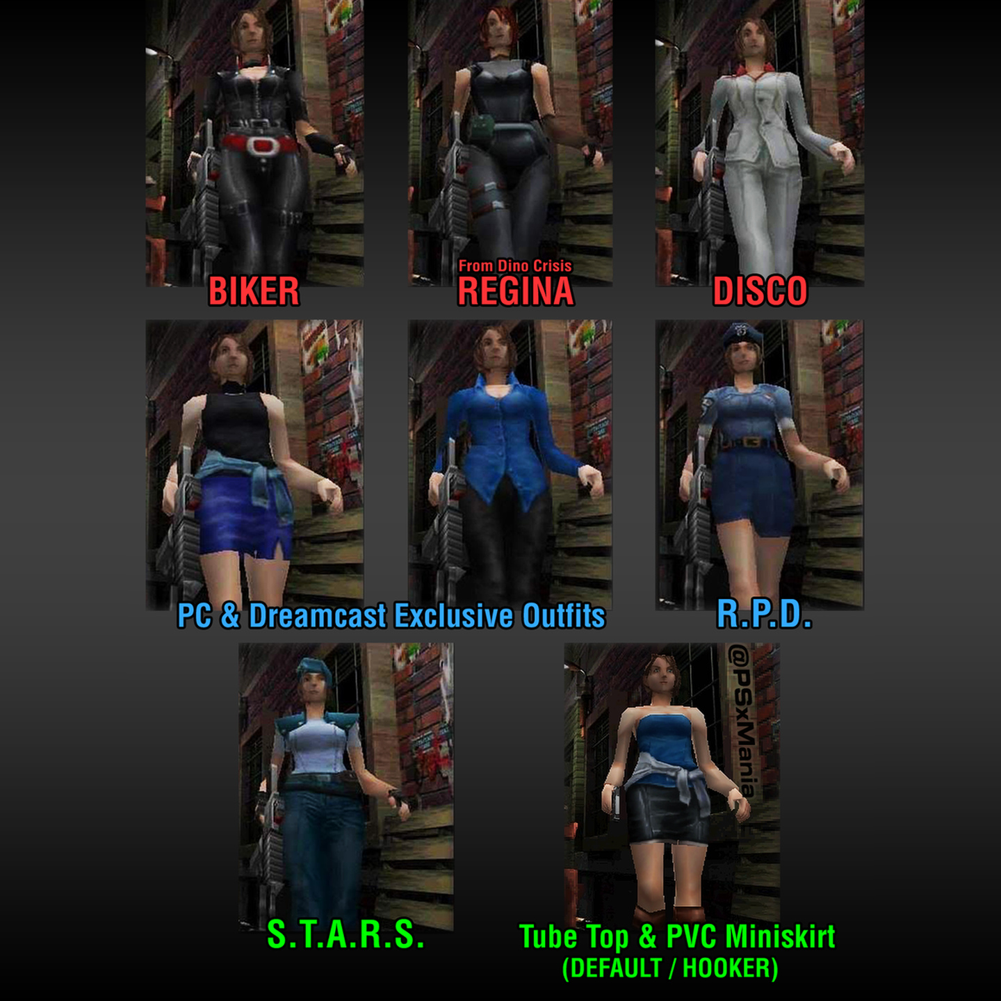 Resident Evil 3 Jill Costumes