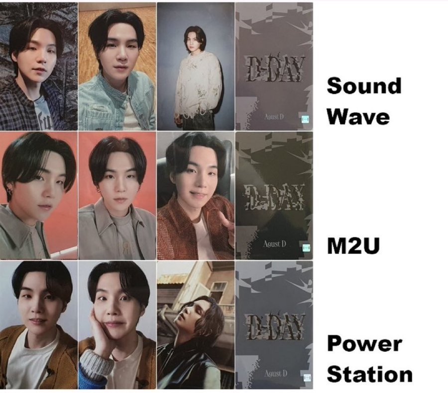 nami on Twitter: "BTS SUGA Agust D D-DAY Soundwave M2U Powerstation Lucky Draw LD POB PC ...