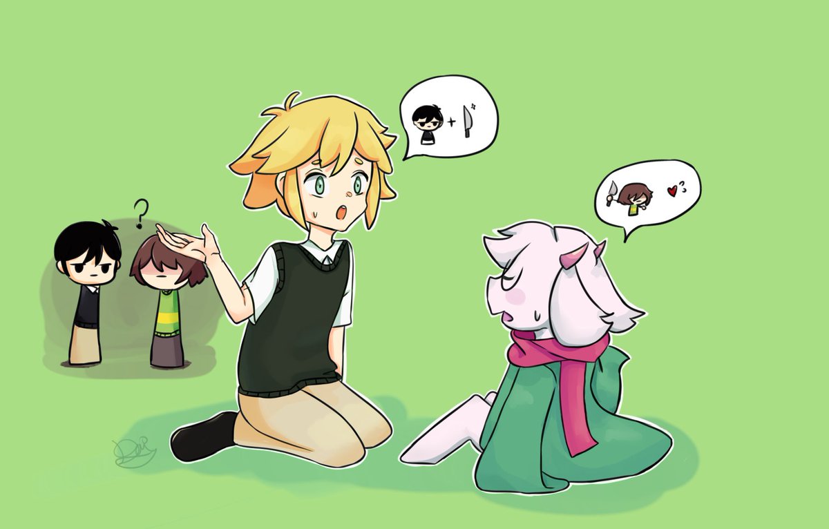 🍰🪐Mincy/ Bobble | C0MMS OPEN🪷💫 on Twitter: "RT @Dai_nyan2: Basil y Ralsei - Omori y Deltarune # ...