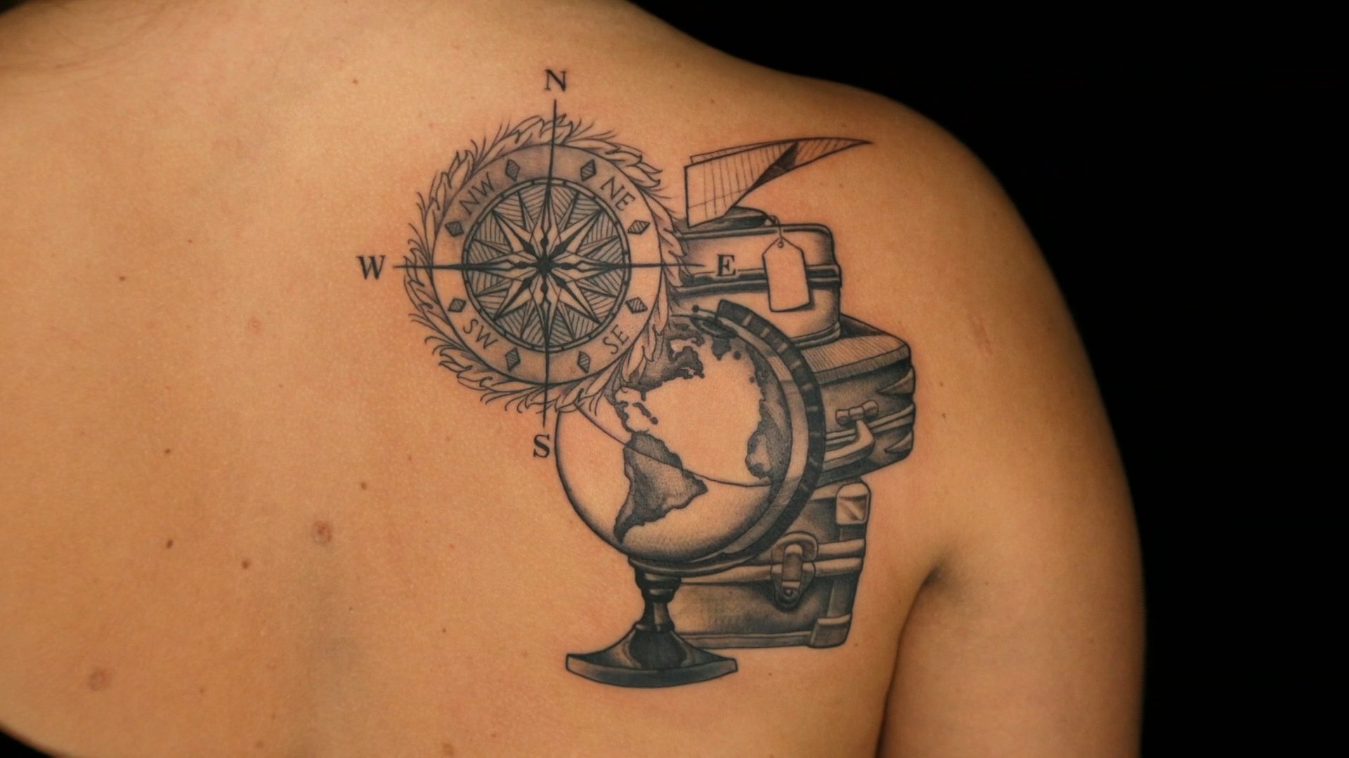 Antique Map Tattoo