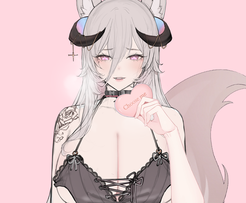 Fraeya 🐺🤍 「Vtuber」 on Twitter: "Welcome home, dear~ Would you like dinner? A bath? Or maybe, me ...