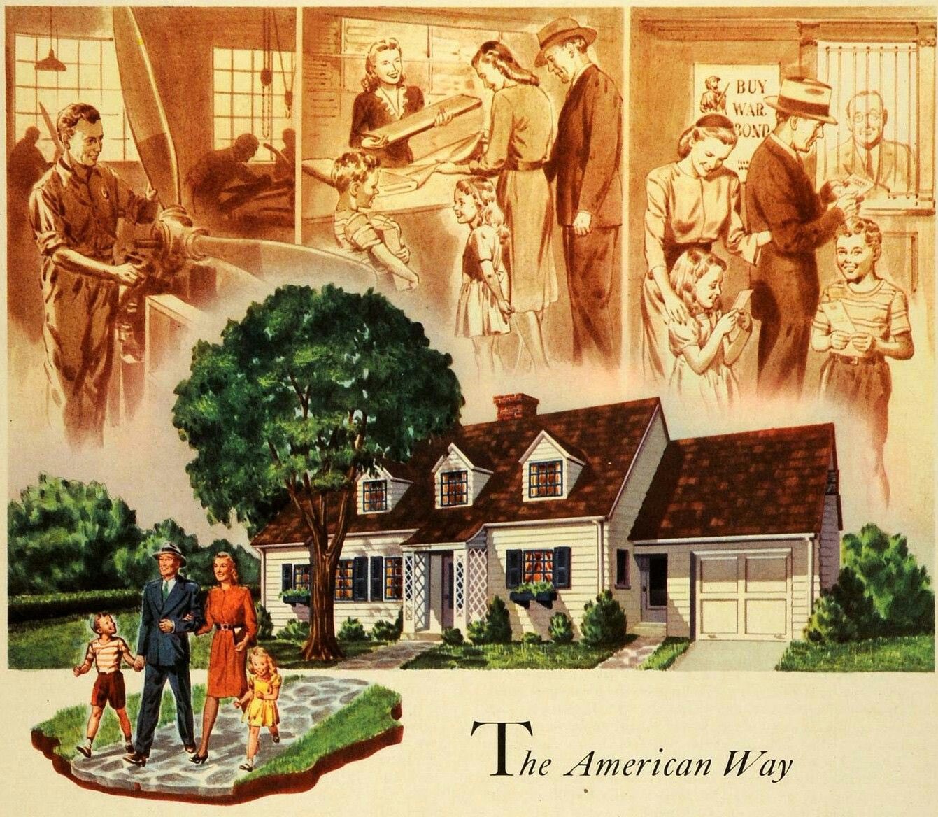 American Dream Family 1950s