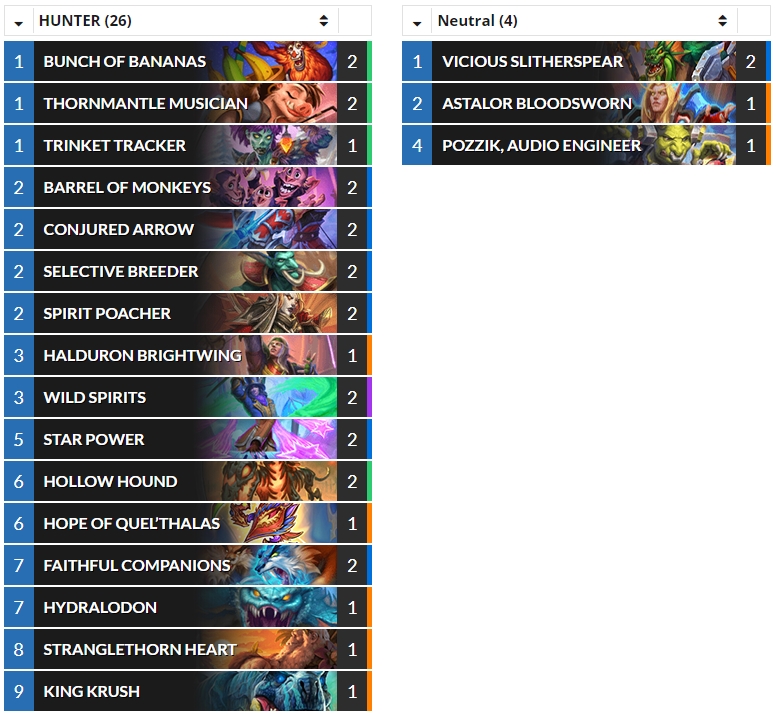 Hearthstone Top Decks💙 on Twitter: "(Standard) @Piki__HS's #34 Legend Hybrid Hunter. https://t ...