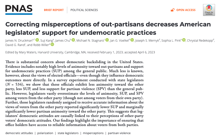 Suji Kang on Twitter: "(1/n) Now out @PNASNews, we show that correcting legislators ...