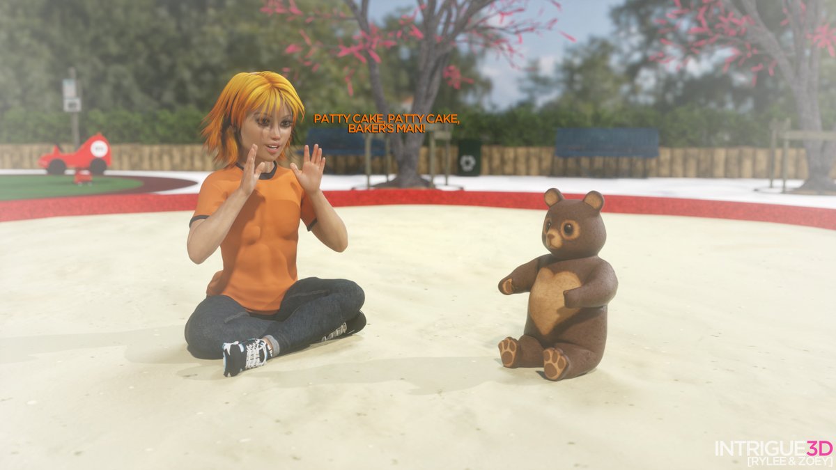 Intrigue 3D (Commissions OPEN) on Twitter: "Rylee and her teddy bear Mr. Wuggles"