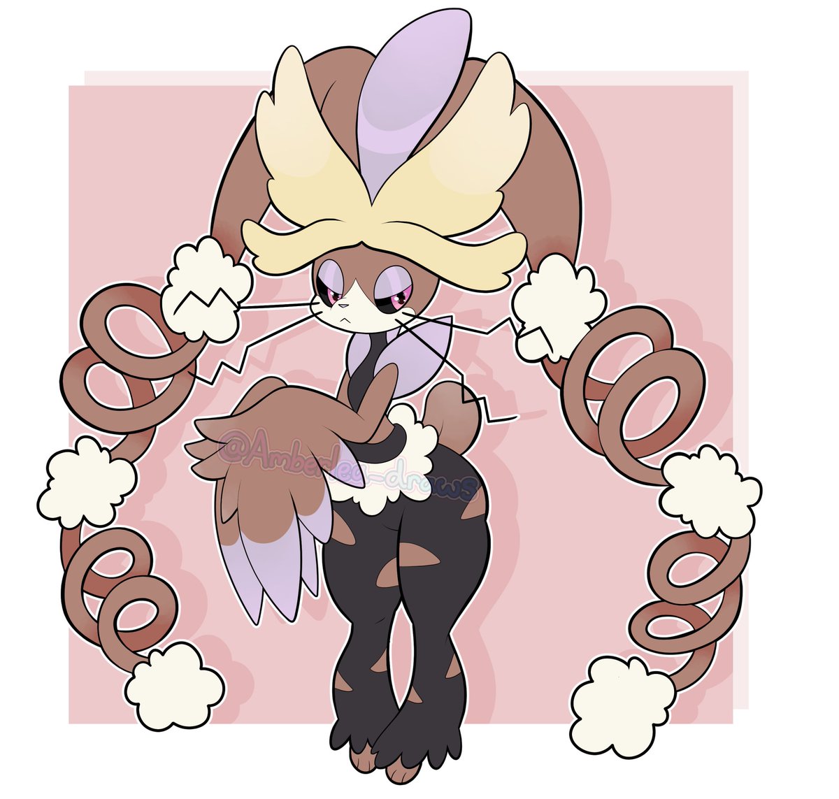 Amberlea Comms Open on Twitter: "Mega Lopunny/Purugly/Quaquaval fusion!🐰🐱🪶"