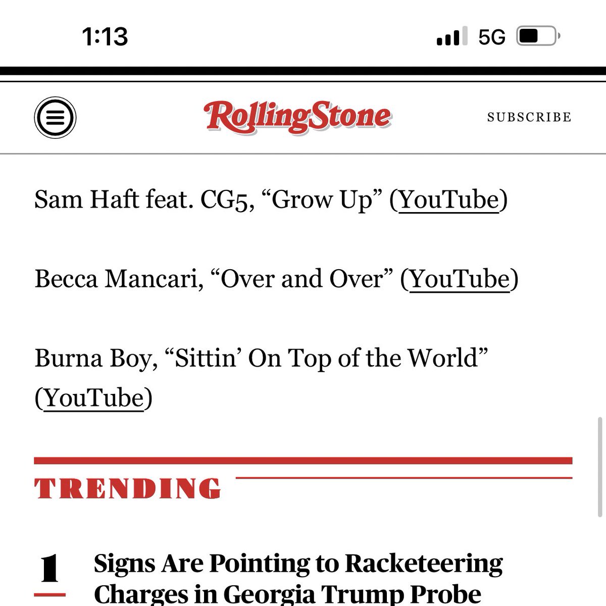 Blank Rolling Stone Magazine Cover