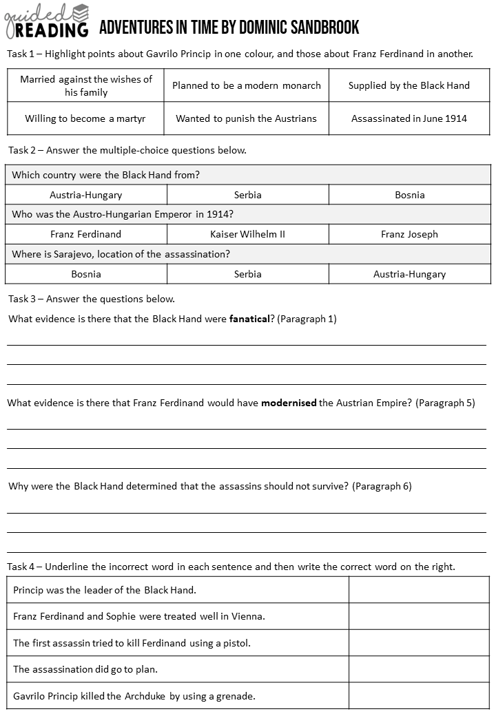 Andrew Rathie on Twitter: "Guided reading on the assasination of Franz ...