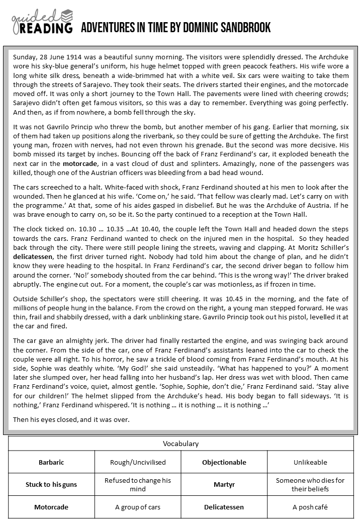 Andrew Rathie on Twitter: "Guided reading on the assasination of Franz ...
