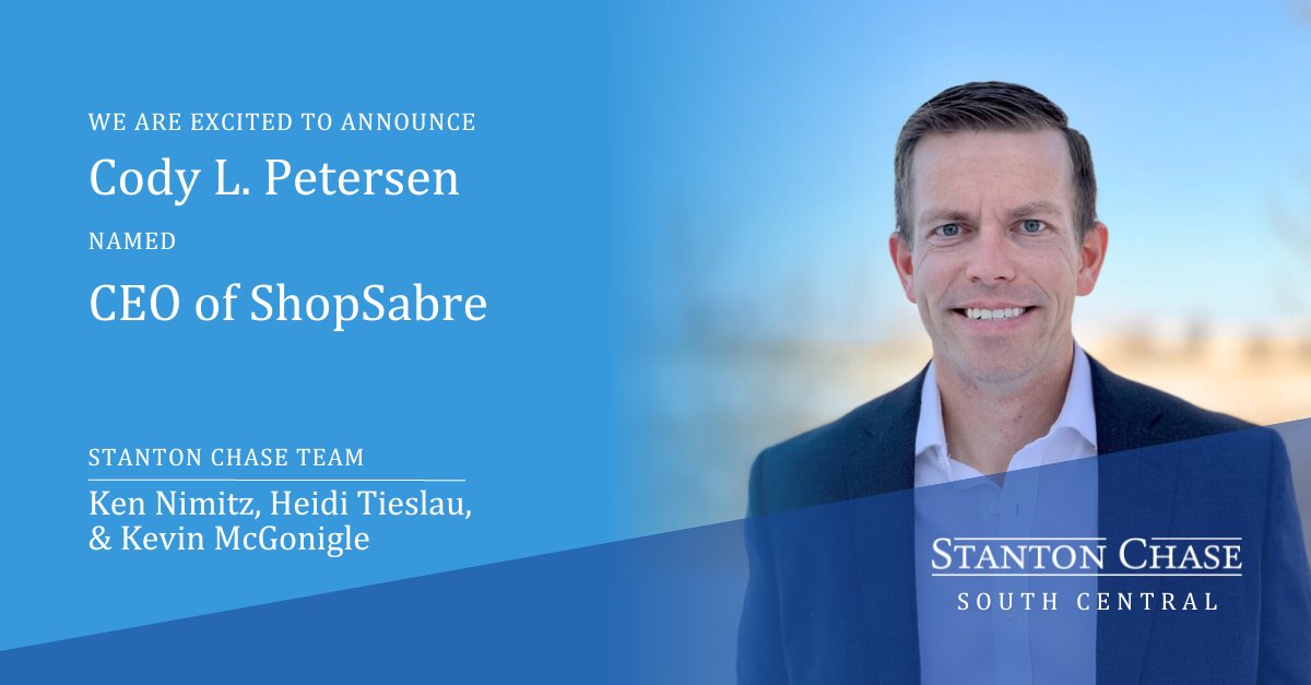 Stanton Chase South Central on Twitter: "📣 We are excited to announce Cody Petersen as the NEW ...