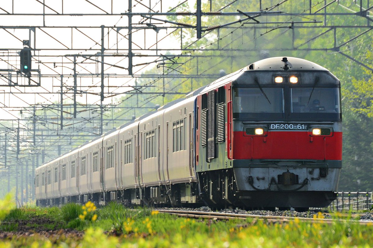 クマったのぅ～ on Twitter: "臨専貨9171ﾚ DF200-61 737系×6編成の12両を連ねた甲種回送はどことなくカシオペアを彷彿とさせる。 2023. 5.18 撮影"