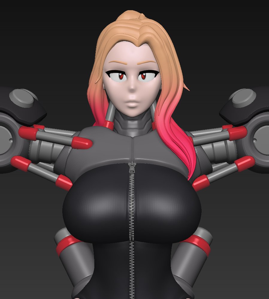 Hotcakes on Twitter: "Gwen's sculpt is done! Now to start on retopologizing her 🫡 https://t.co ...