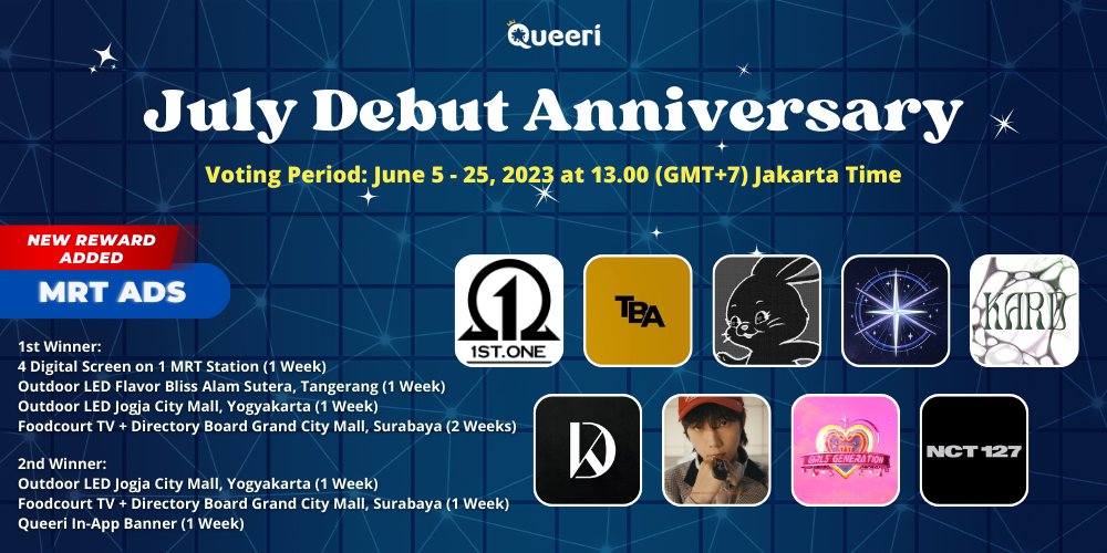 QueeRI on Twitter: "COMING SOON‼️ ⭐July Debut Anniversary⭐ Voting period: June 5 - 25, 2023 at ...