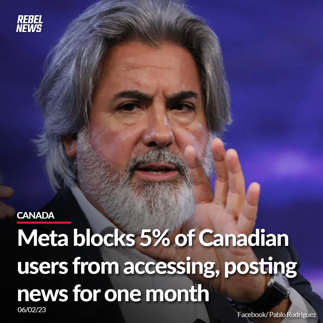 Rebel News on Twitter: "Meta, which owns Facebook and Instagram, has begun blocking Canadian ...