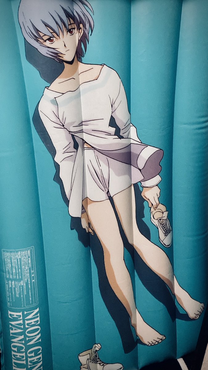 Panty山隈弘前仮面マン On Twitter 部屋片付けなきゃならんのに いつもながら綾波レイがじゃますぎる エヴァポテチ懸賞で当てたでかいビーチマット