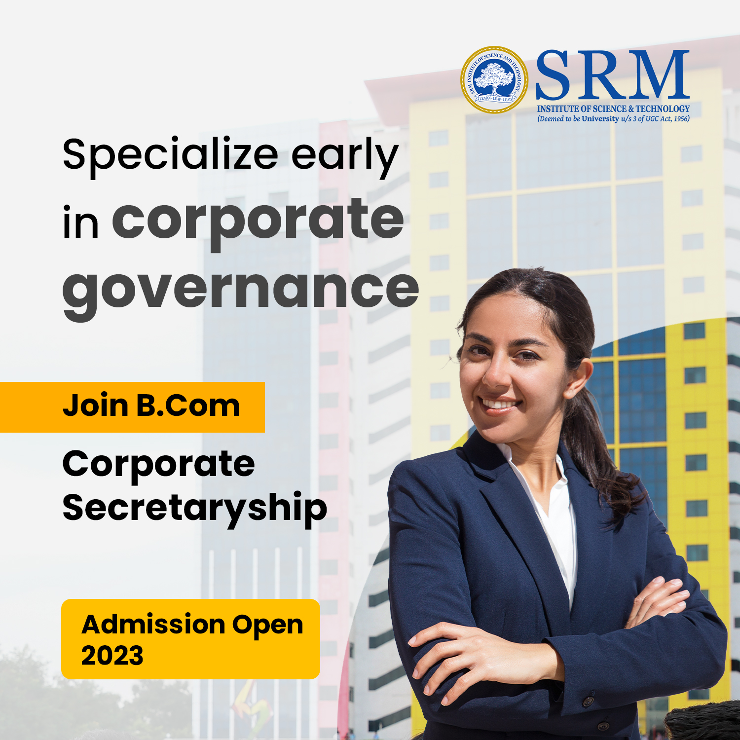 SRM Institute of Science and Technology on Twitter: "Set yourself on the path of corporate ...