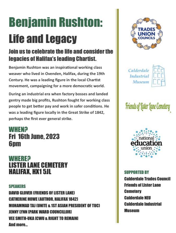 Taj Ali on Twitter: "RT @calderdaletuc: Benjamin Rushton was a working class weaver from Ovenden ...