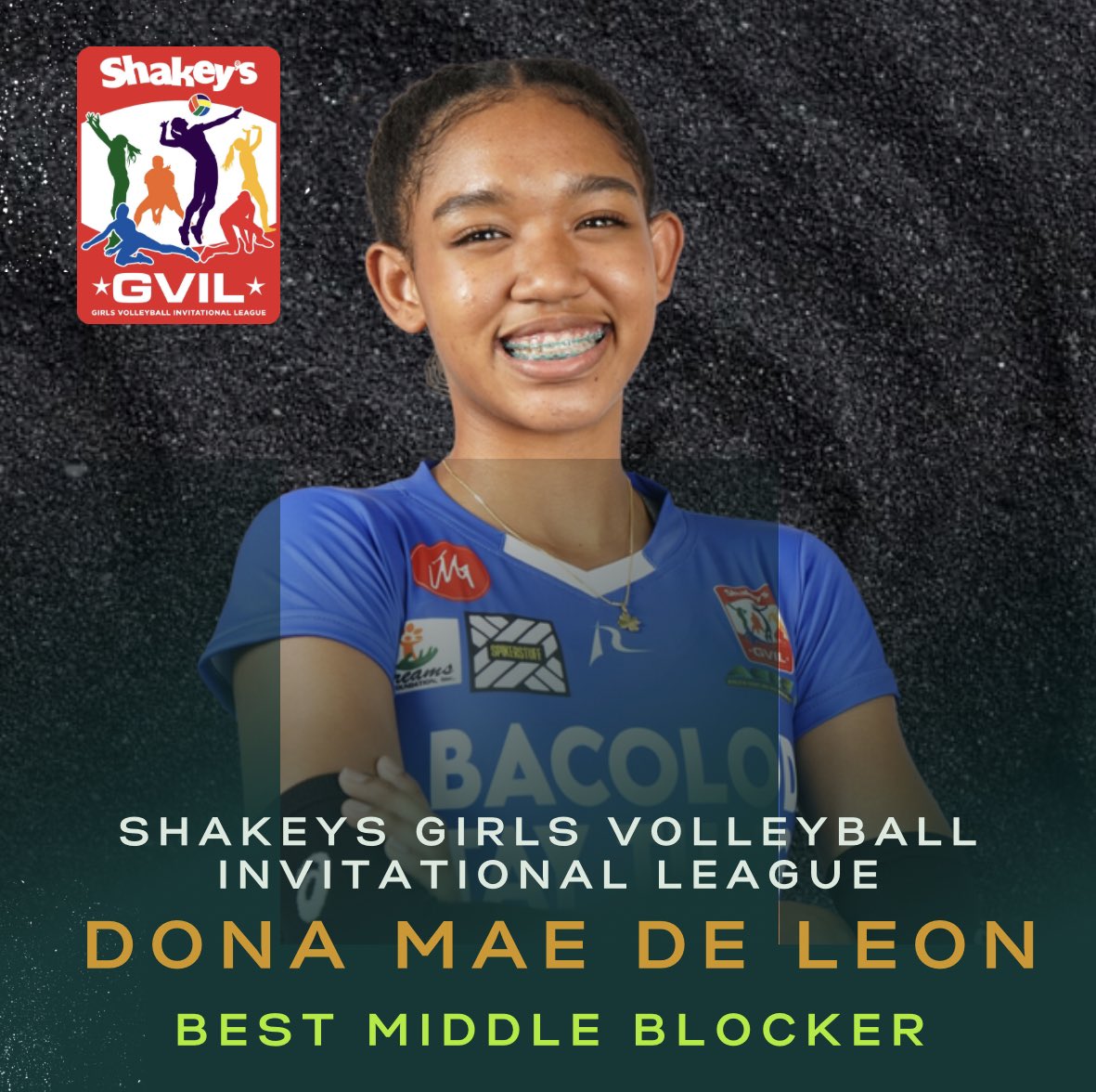 Shakey's Super League on Twitter: "Best Middle Blocker - Dona Mae De Leon of Bacolod Tay Tung ...