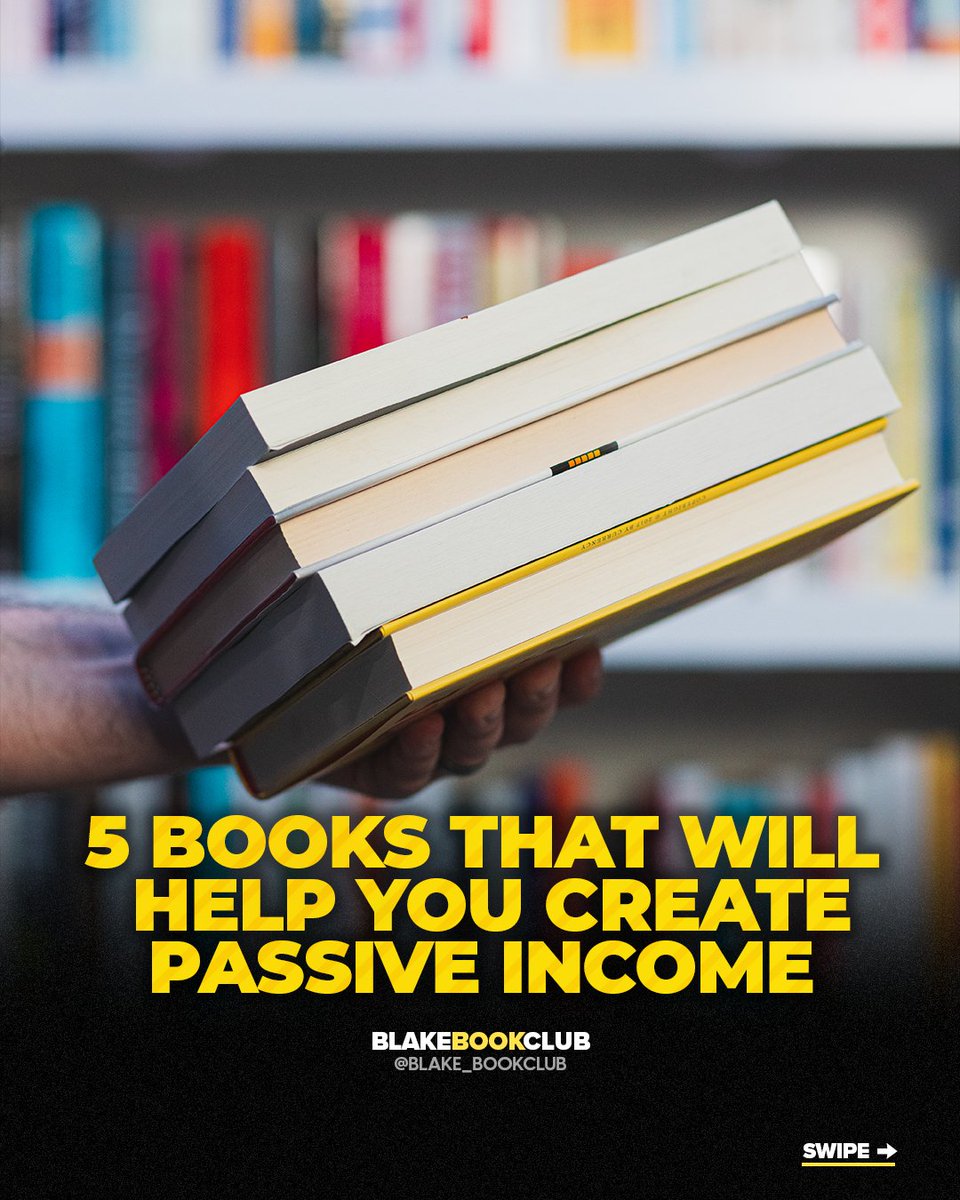 5 Books That Will Help You Create Passive Income - Thread from Blake ...