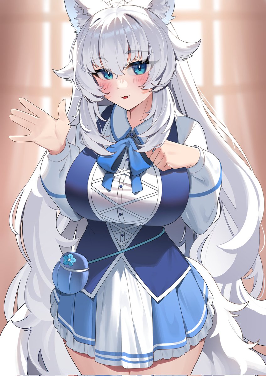 「Awoo? Art by 」|Lumi 💙 Vtuberのイラスト