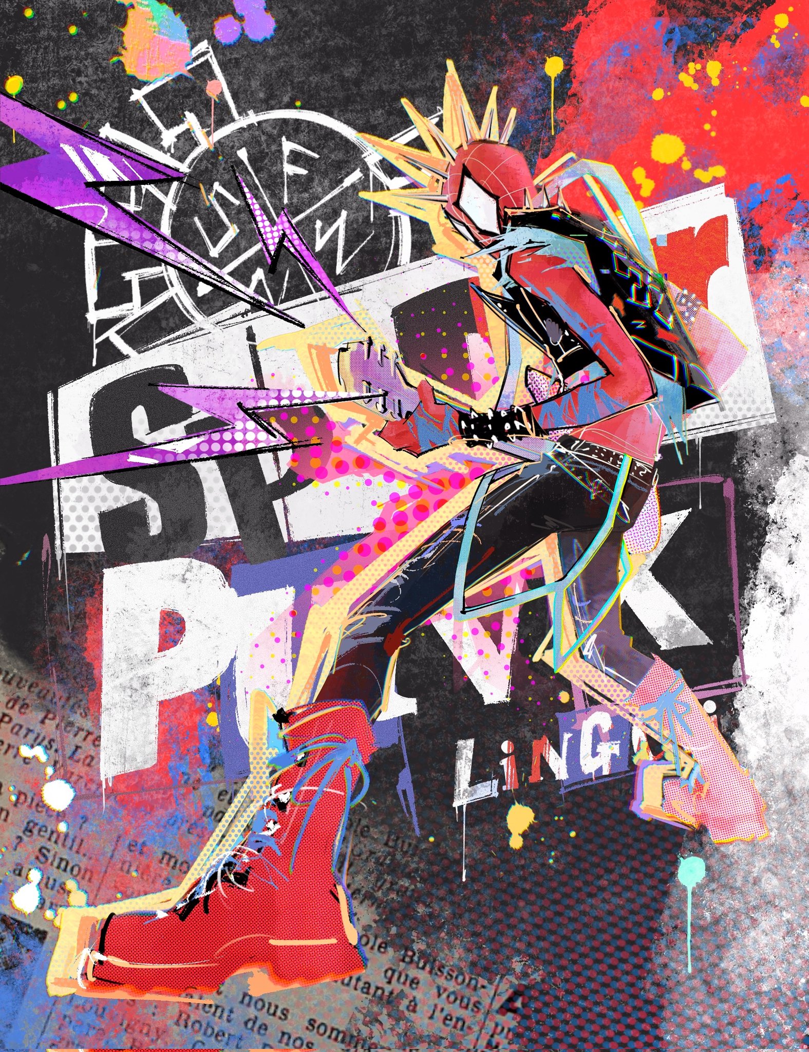 LingQi on Twitter: "🎸My wife🥺💥 #SpiderVerse #AcrossTheSpiderVerse #Spiderpunk #hobiebrown https ...