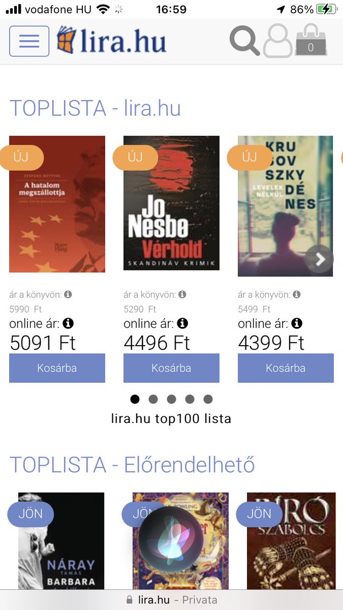 Stefano Bottoni on Twitter: "Líránál így fest a sorrend :) @bookline-on még Jo vezet, de ott is ...