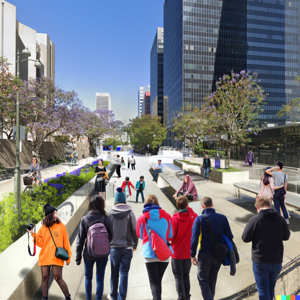 AI-generated street transformations on Twitter: "Wilshire Boulevard (Koreatown, Los Angeles, CA)"