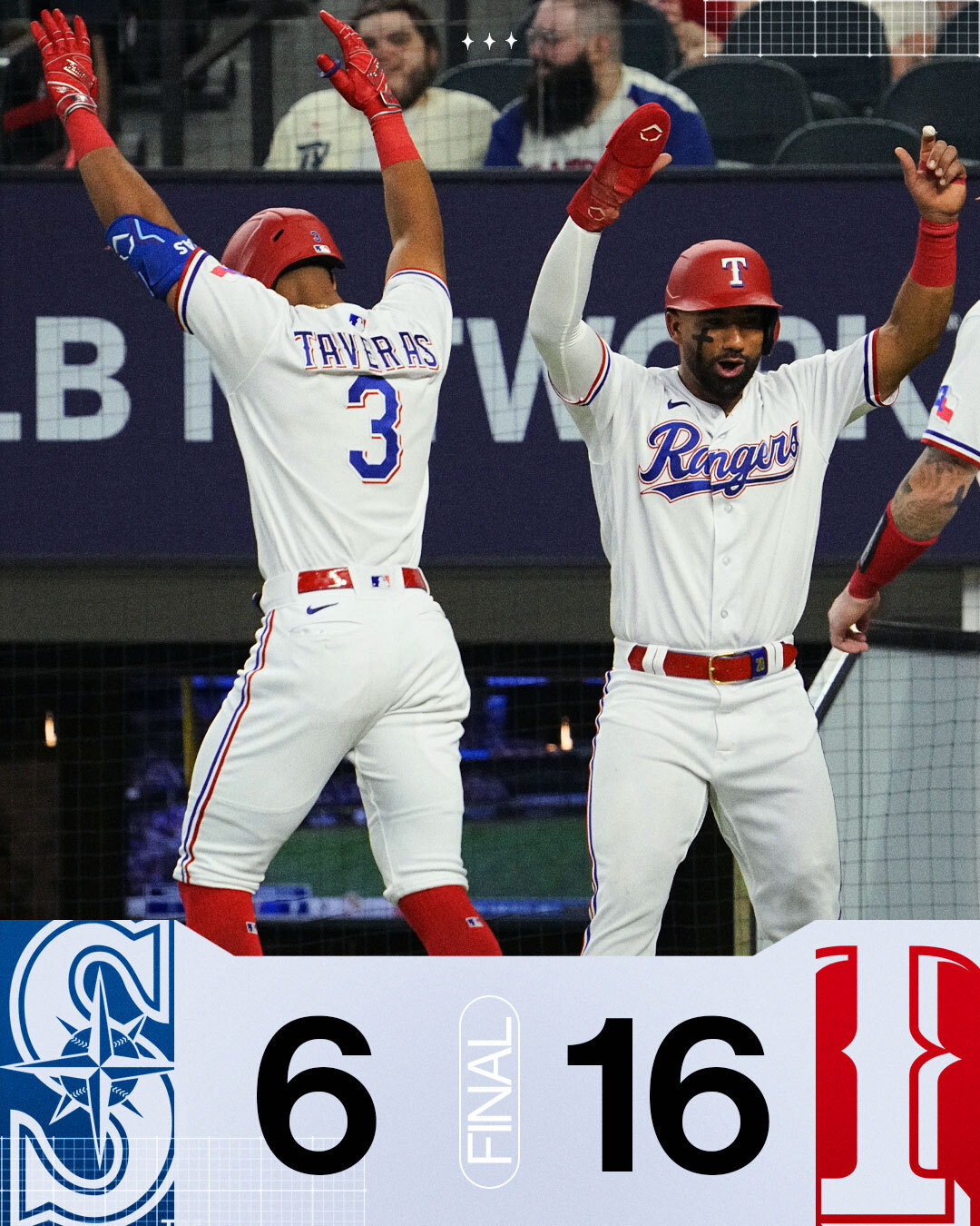 Mariners at Rangers / Twitter