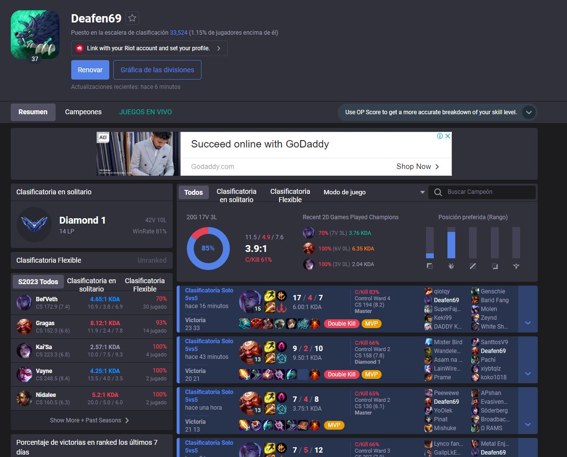 Dani Vaquero on Twitter: "Así tenemos la cuenta del reto contra Elm con MMR de Master 400-500 LP ...