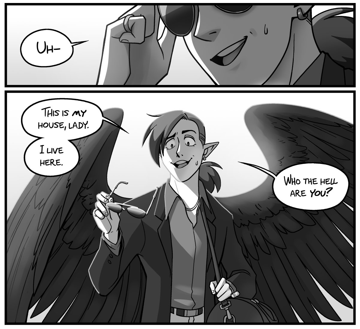 「finally,,,, my sleazebag OC from high sc」|medli20の漫画