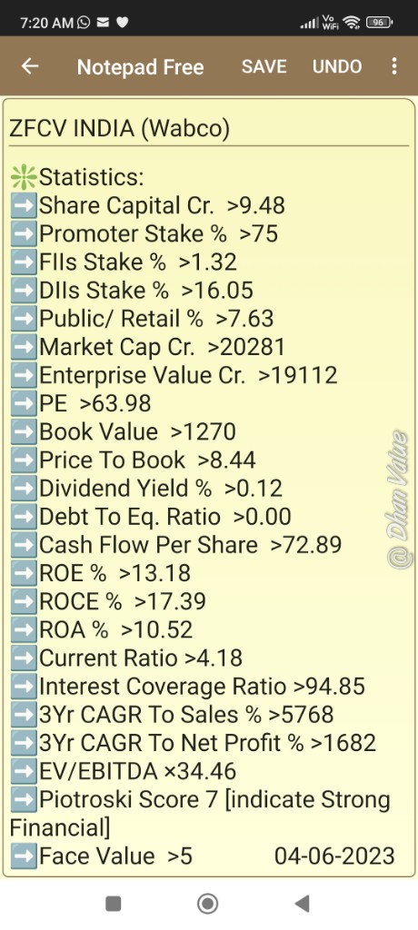 ZFCV (ZF Commercial Vehicle Control Systems India) Erstwhile Wabco, now ...
