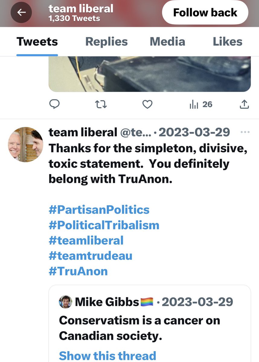 Claire D. on Twitter: "Check to see if this one is following you.. He is not “Team Liberal ...