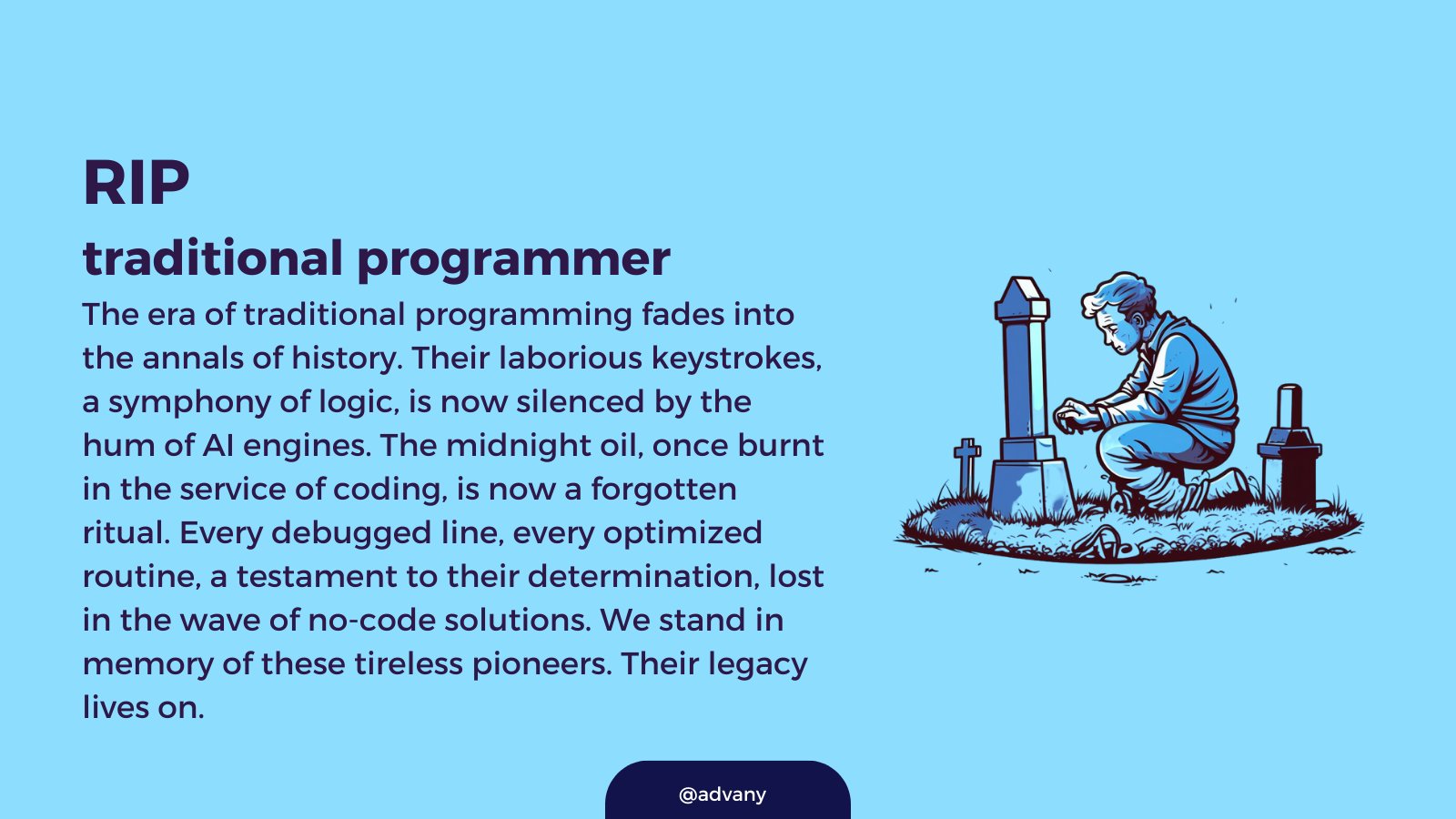 Ab Advany on Twitter: "Got a lot of hate from programmers in my DM's from a tweet I published ...