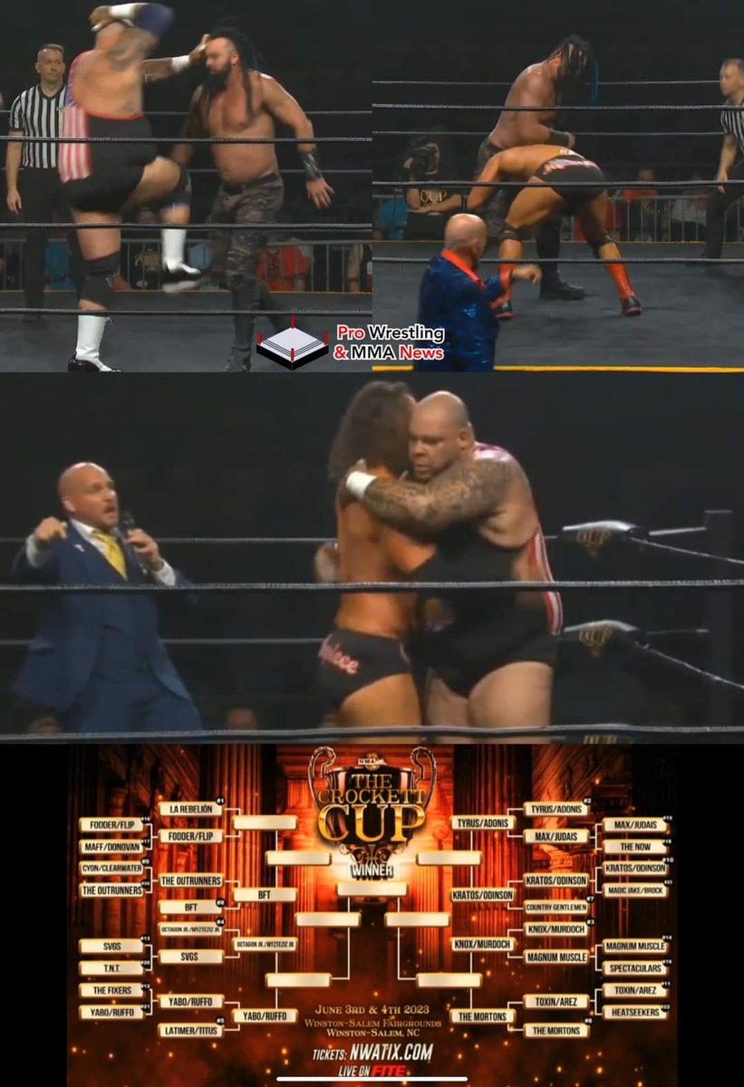 Pro Wrestling & MMA News on Twitter: "The Midnight Riders defeat Max The Impaler and Judias by ...