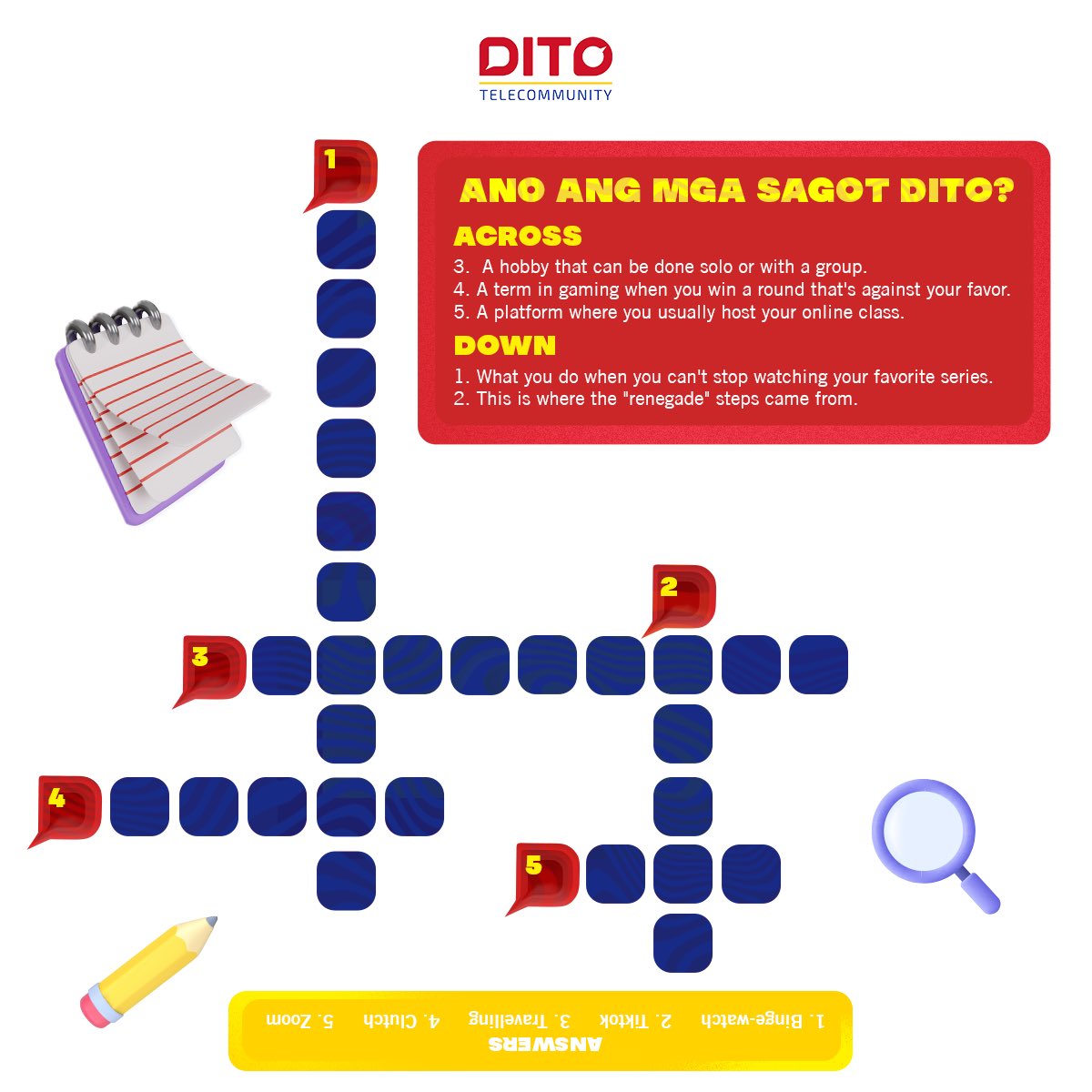 DITO Telecommunity on Twitter: "GAME TIME! Kaya mo bang i-todo ang isip to solve this fun ...