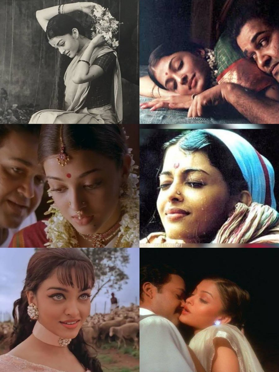Aliceinwonderland on Twitter: "Aishwarya Rai in Iruvar directed by Mani Ratnam 💗 Hrithik Roshan ...
