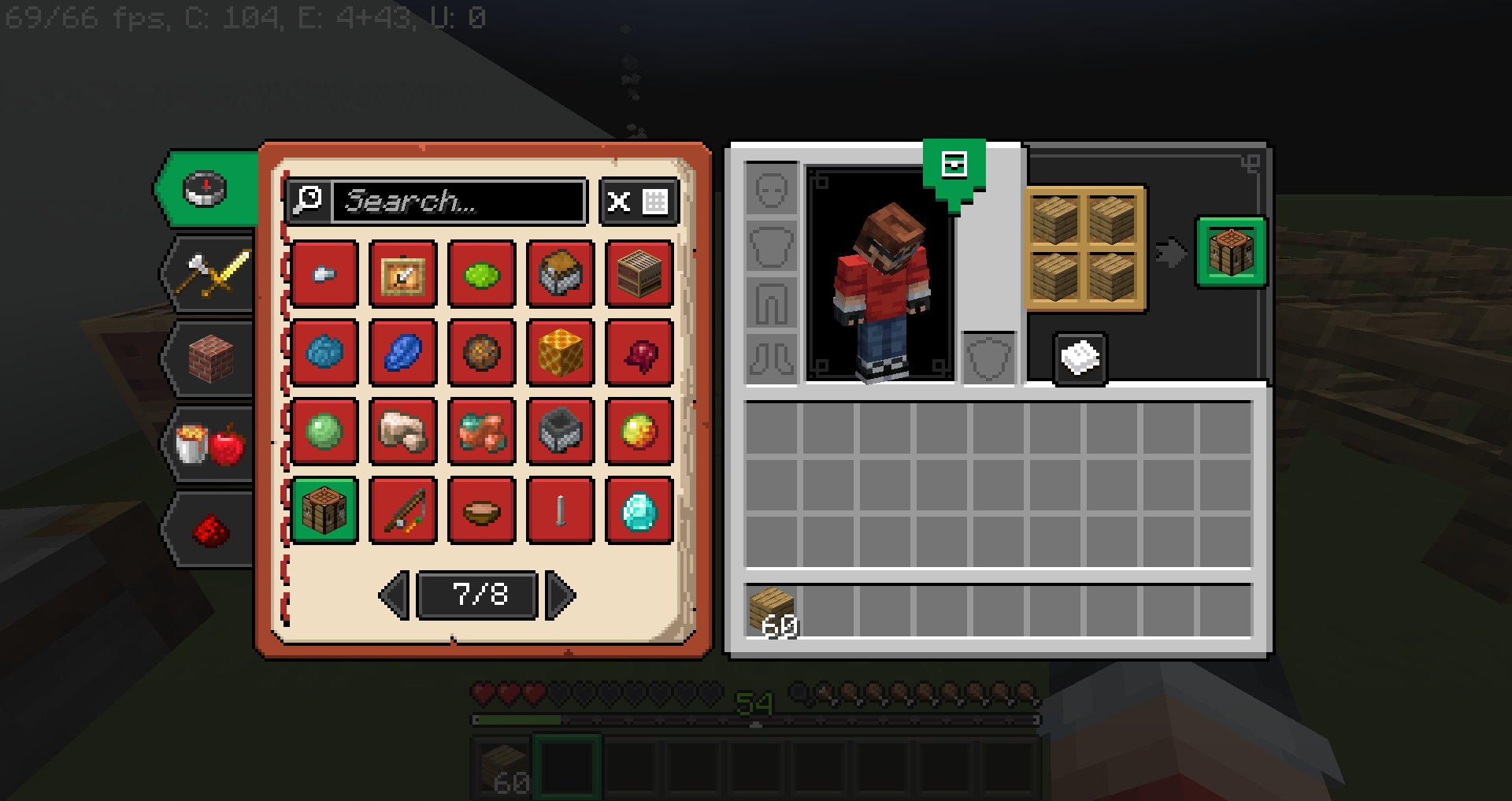 Minecraft Button Recipe