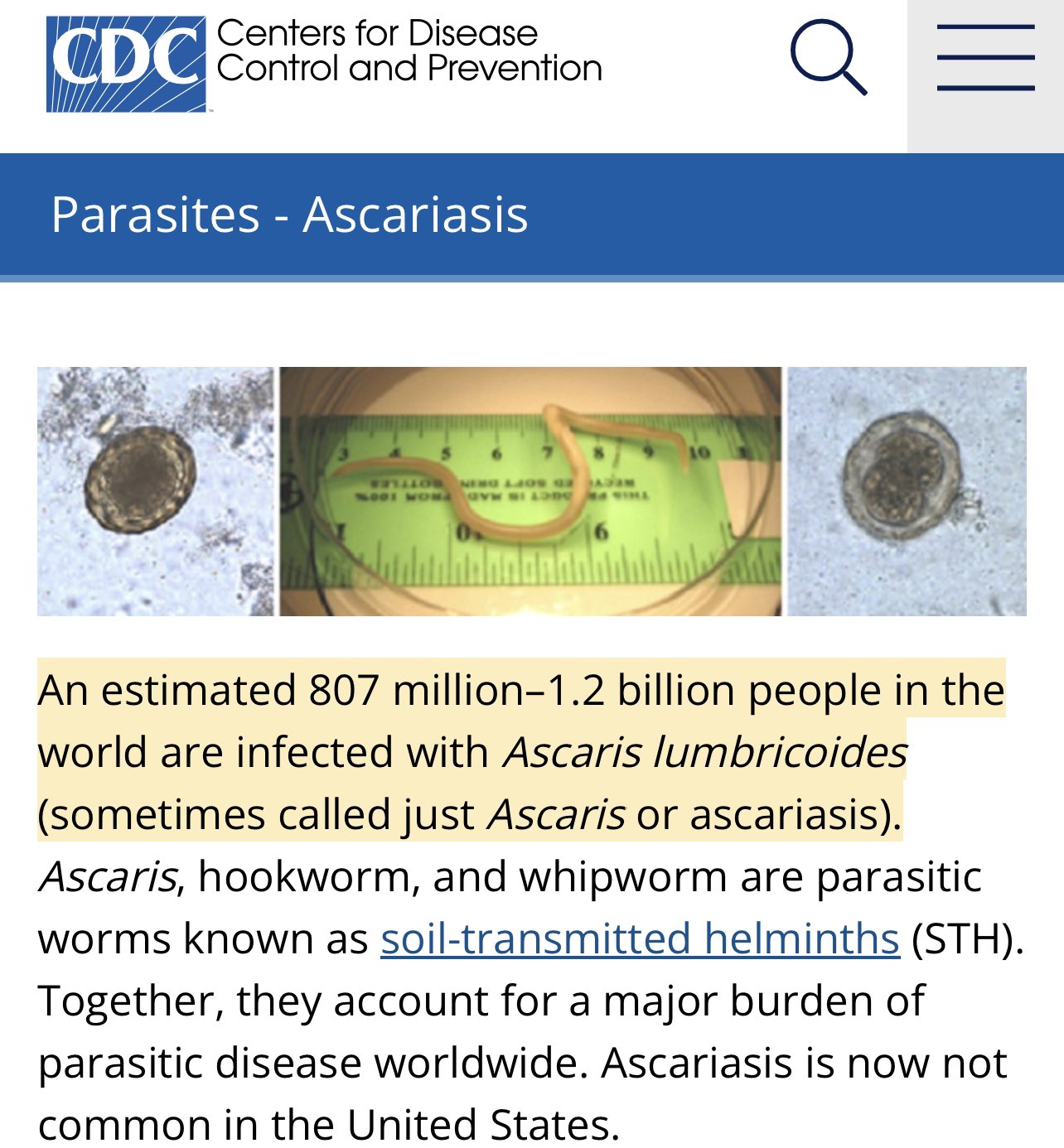 Ascaris Lumbricoides Cdc Atlas Archive – Controllab