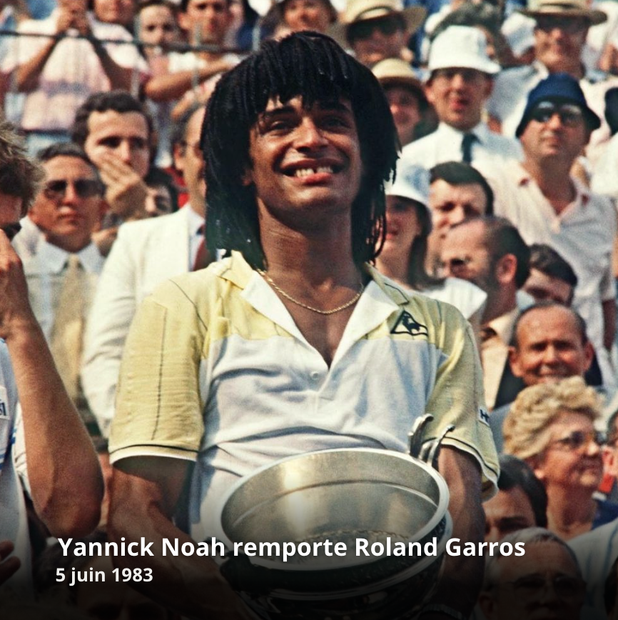 Secrets d'Histoire on Twitter: "𝗩𝗜𝗖𝗧𝗢𝗜𝗥𝗘 𝗙𝗥𝗔𝗡𝗖𝗔𝗜𝗦𝗘 🇫🇷 5 juin 1983, Yannick Noah remporte Roland ...