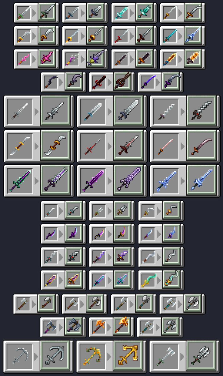 Soy Tutta (Coms Soon™) 🇦🇷 on Twitter: "It is a simple reimagining of MC Dungeons melee weapons ...